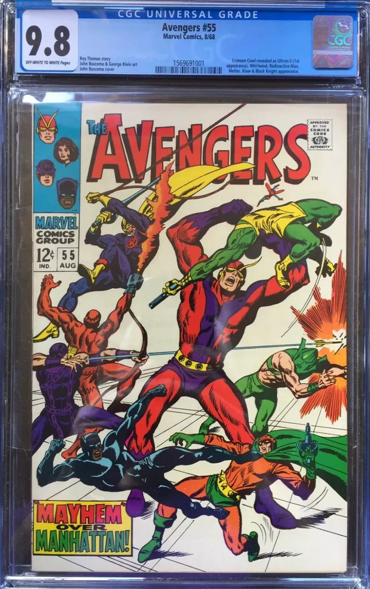 Avengers #55 CGC 9.8 (1968) Crimson Cowl revealed as Ultron-5 (1st app ...